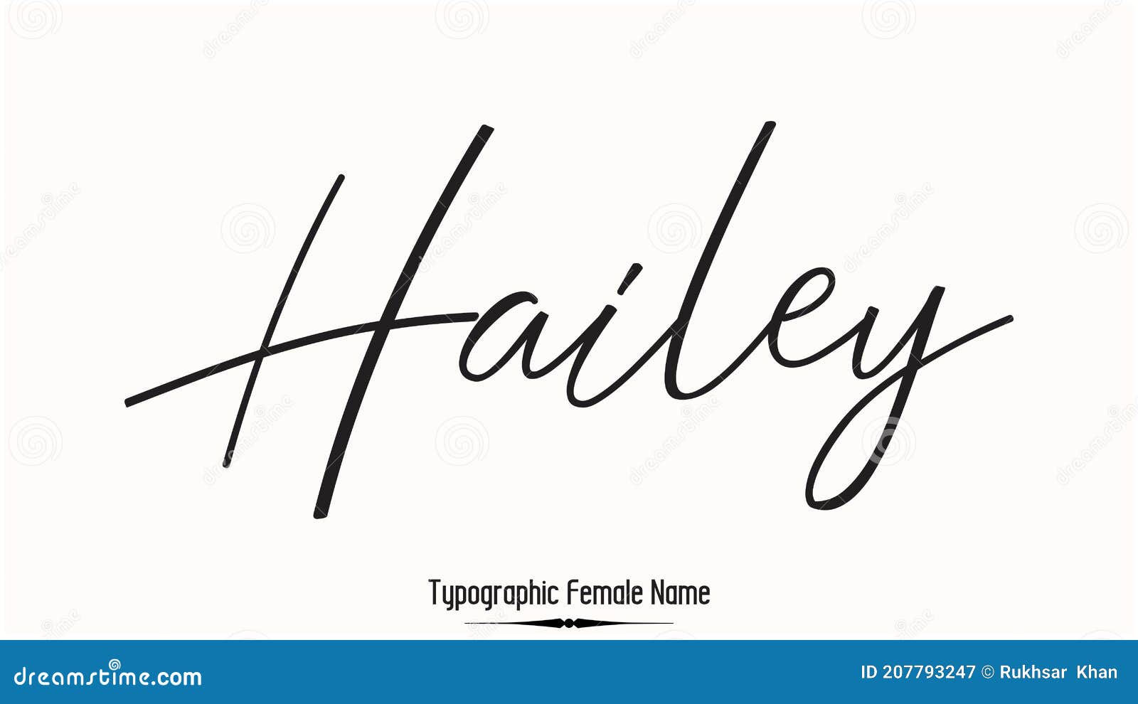 Hailey Female Name - Beautiful Handwritten Lettering Modern Calligraphy ...
