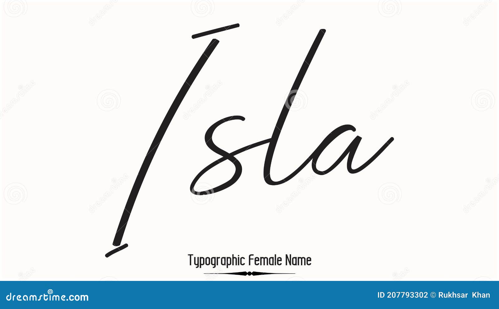 Isla Name Lettering Tinsels Cartoon Vector | CartoonDealer.com #120374277