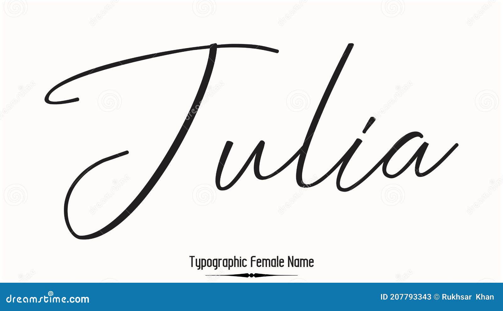 Julia Female Name - in Stylish Lettering Cursive Typography Text Stock ...
