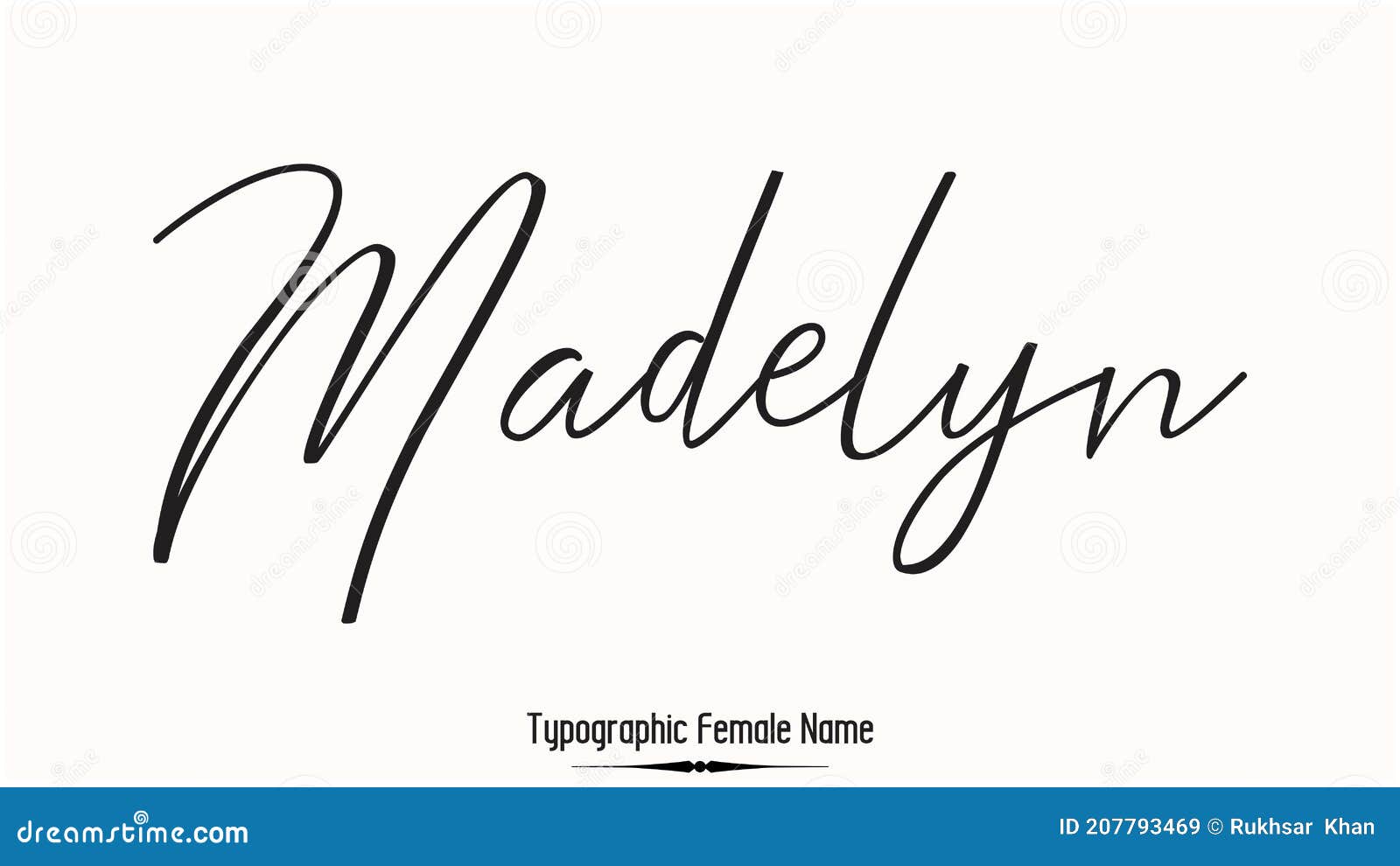 Madelyn Woman S Name. Typescript Handwritten Lettering Calligraphy Text ...
