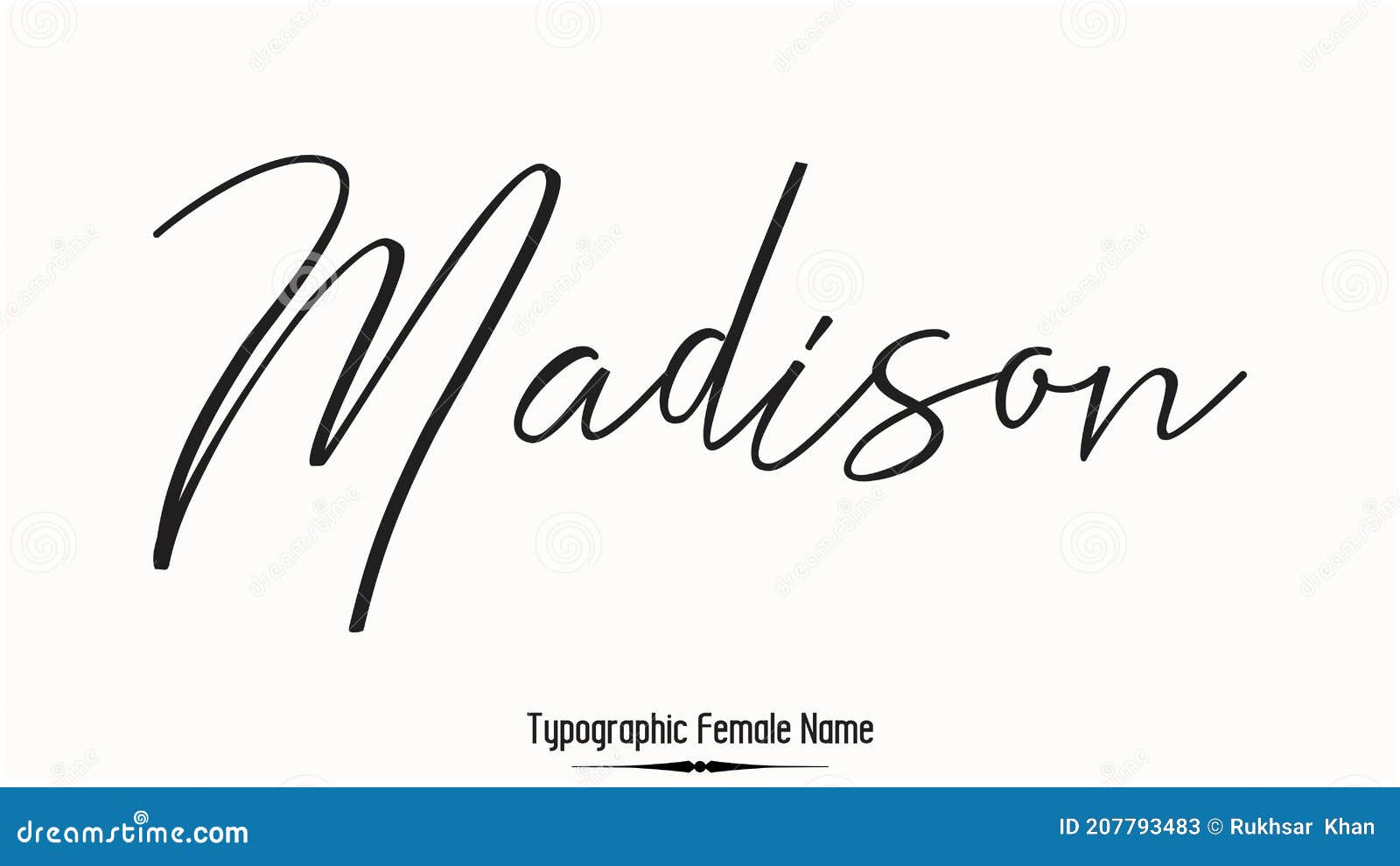 Madison Female Name - in Stylish Lettering Cursive Typography Text ...
