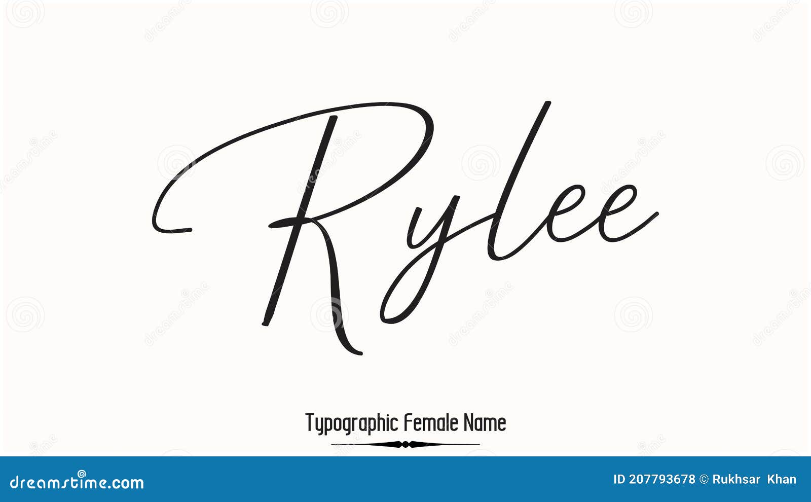 Rylee Female Name - Beautiful Handwritten Lettering Modern Calligraphy ...