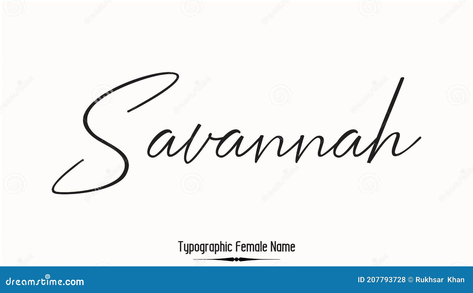Savannah Female Name - Beautiful Handwritten Lettering Modern ...