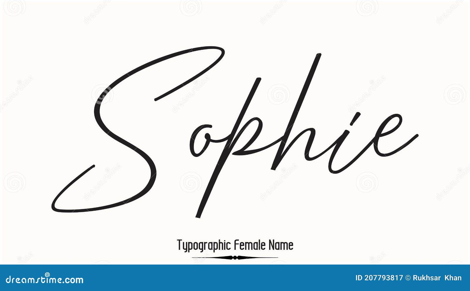 Sophie - Female Name . Gold 3D Icon On White Background. Decorative ...