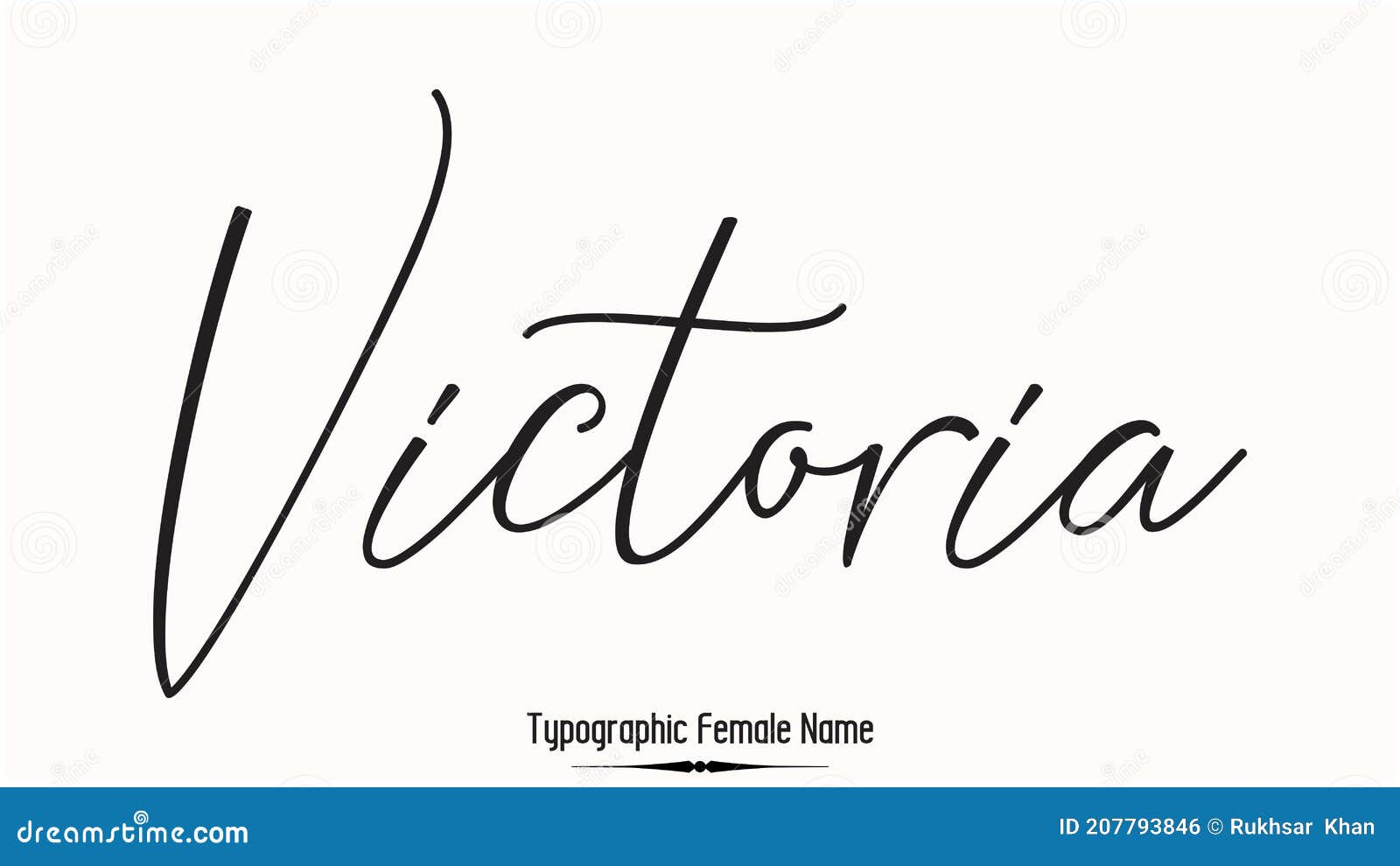 Victoria Female Name - in Stylish Lettering Cursive Typography Text ...
