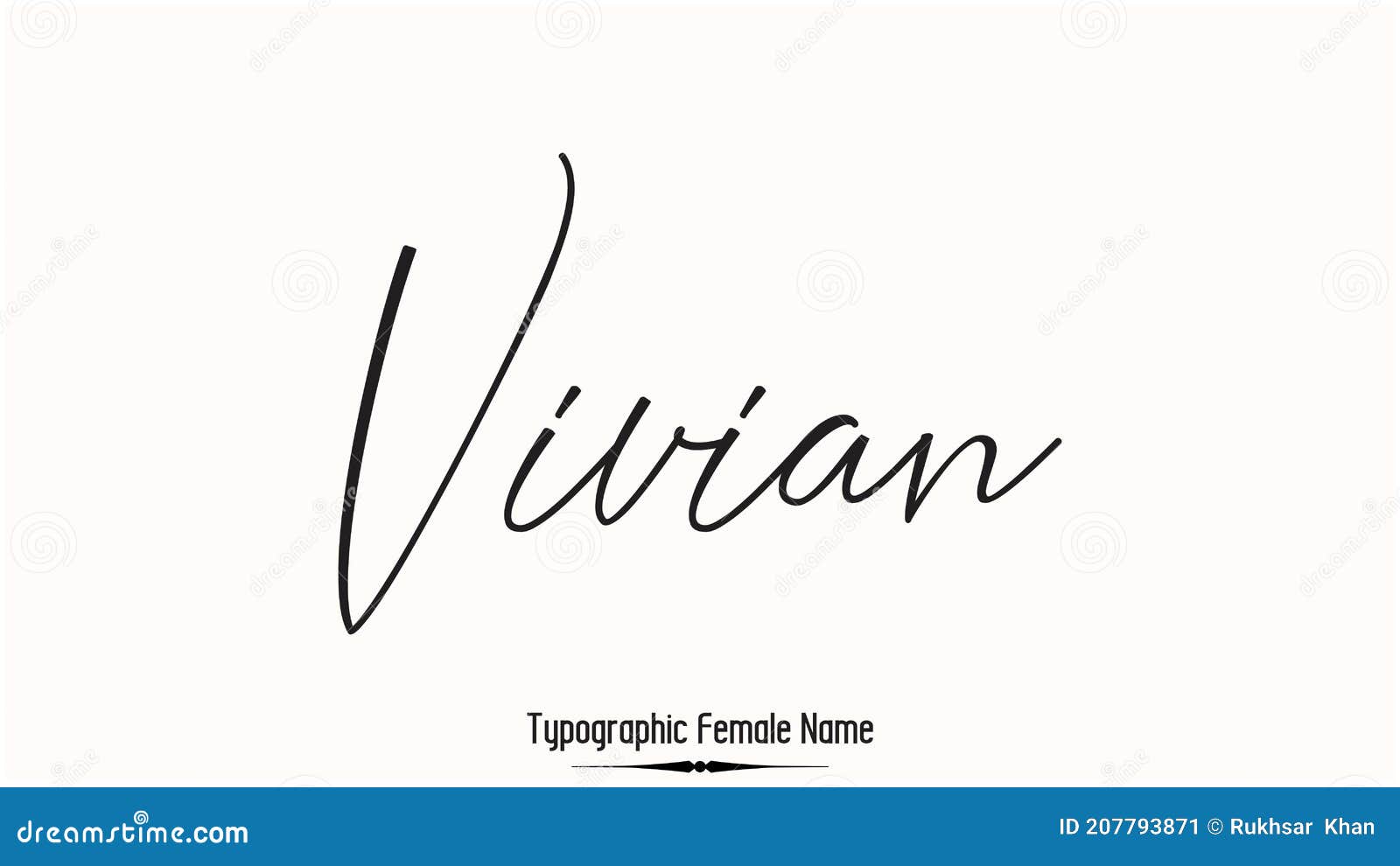 Vivian Female Name - in Stylish Lettering Cursive Typography Text Stock ...