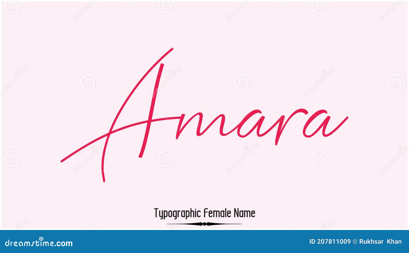 Amara Woman's Name. Typescript Handwritten Lettering Calligraphy Text ...