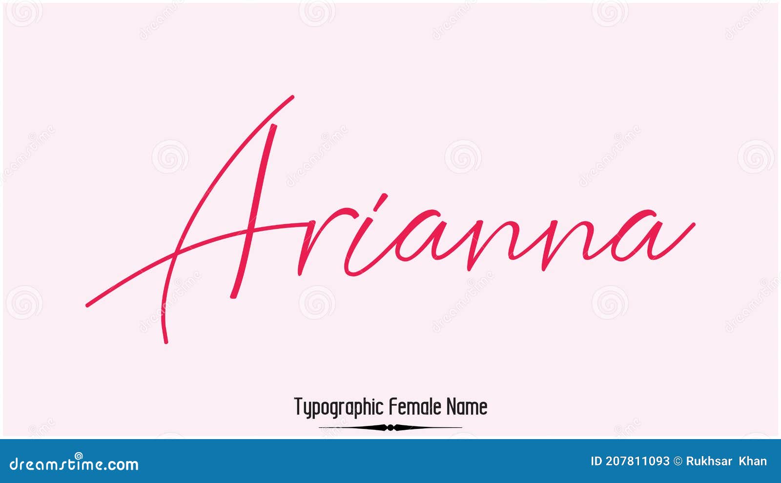 Arianna Female Name - Beautiful Handwritten Lettering Modern ...