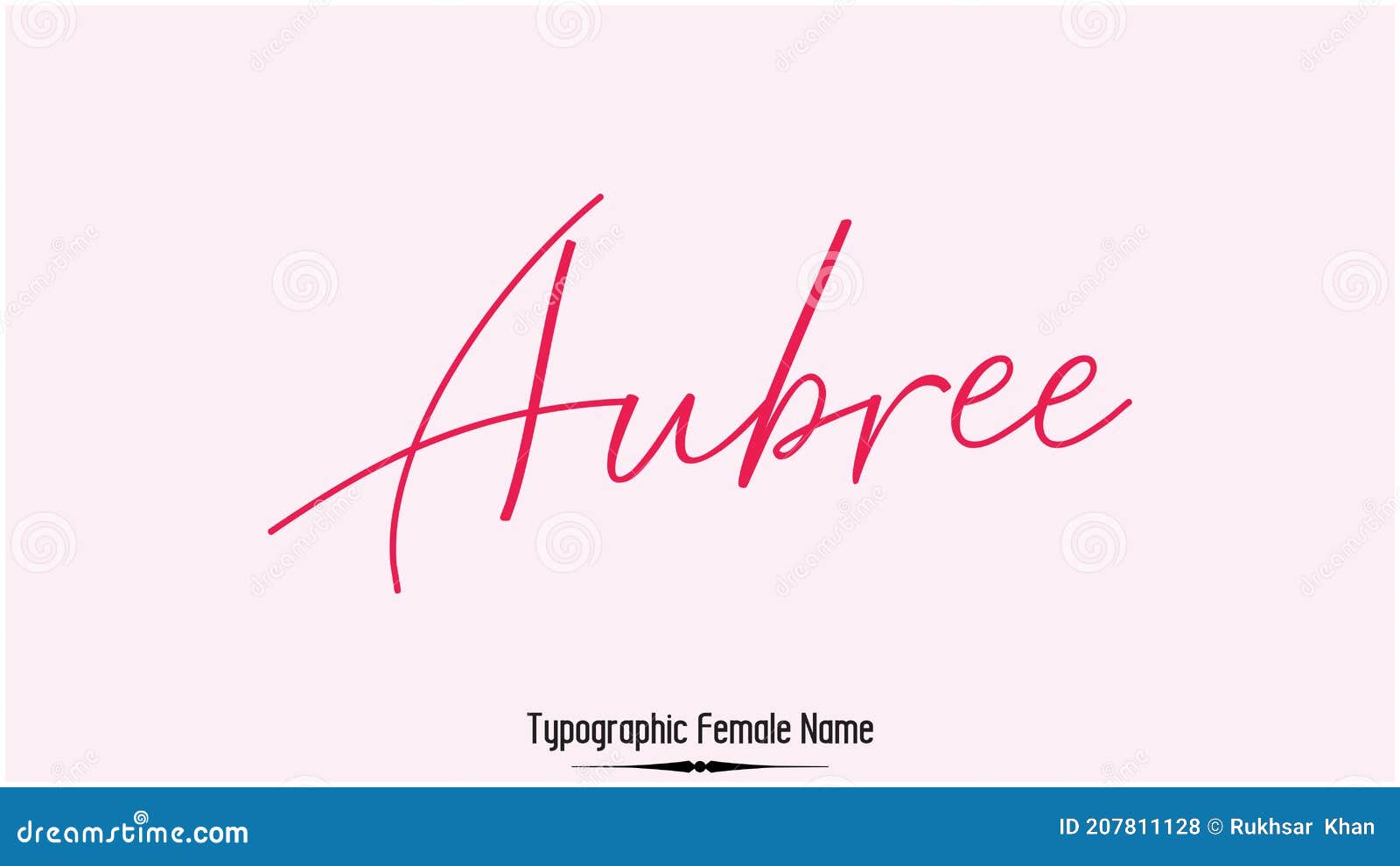 Aubree Female Name - in Stylish Lettering Cursive Typography Text Stock ...