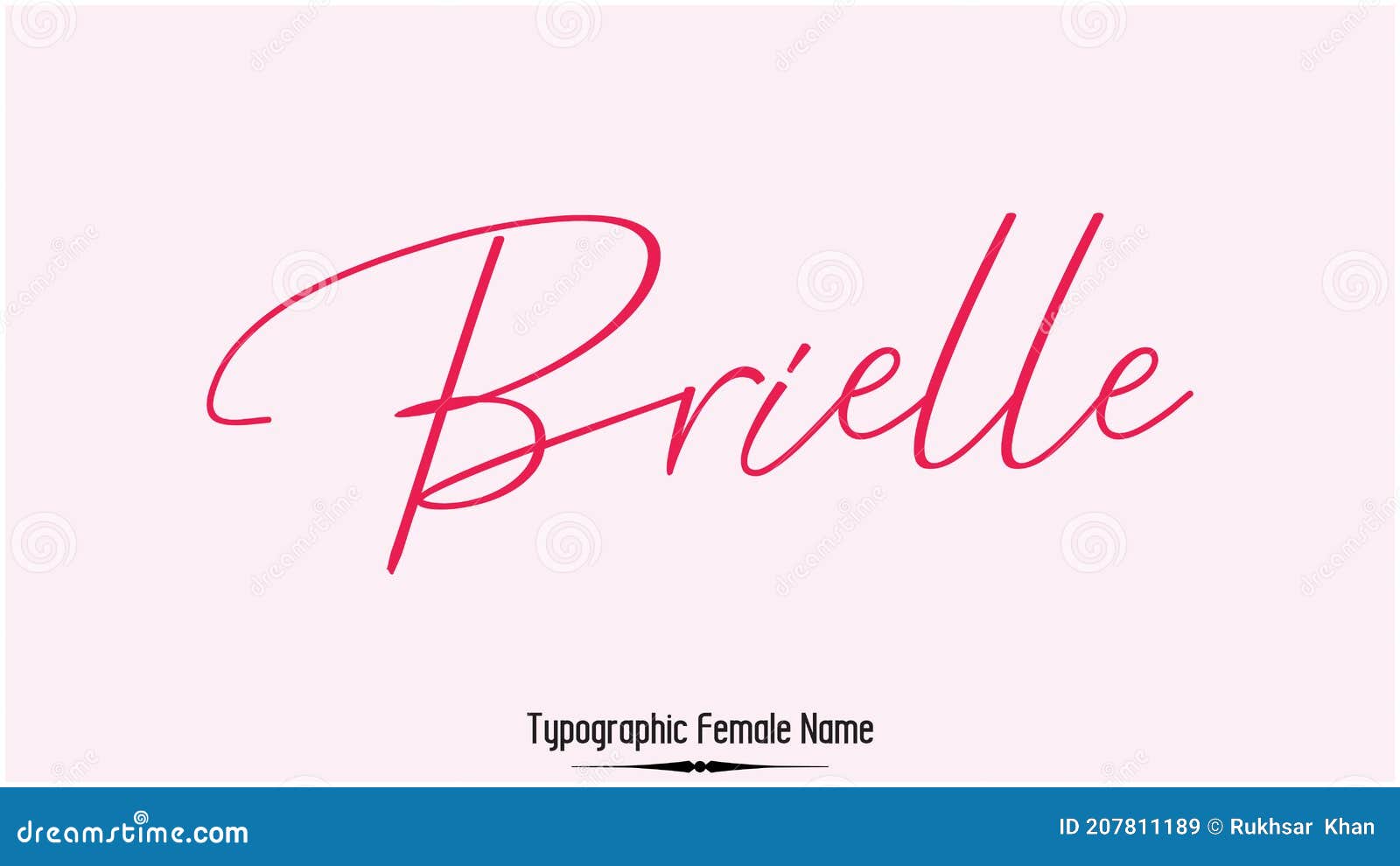 Brielle Woman S Name. Typescript Handwritten Lettering Calligraphy Text ...