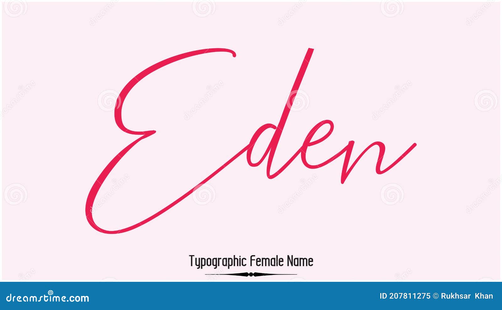 Eden Woman S Name. Typescript Handwritten Lettering Calligraphy Text ...