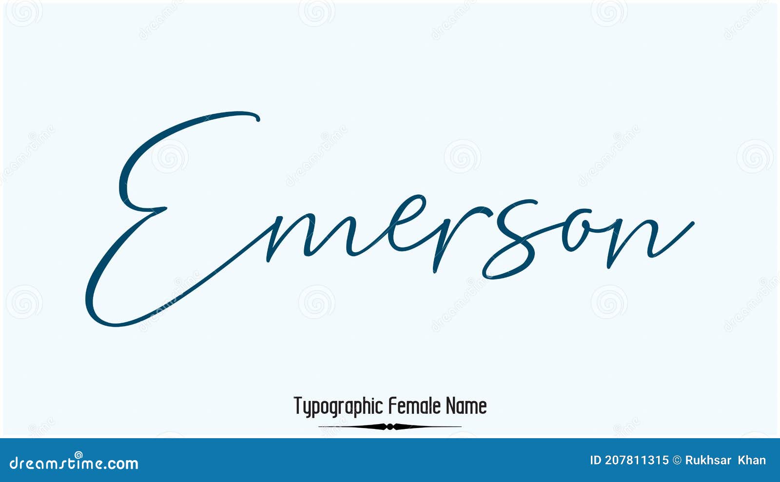 Emerson Female Name - Elegant Handwritten Lettering Modern Calligraphy ...