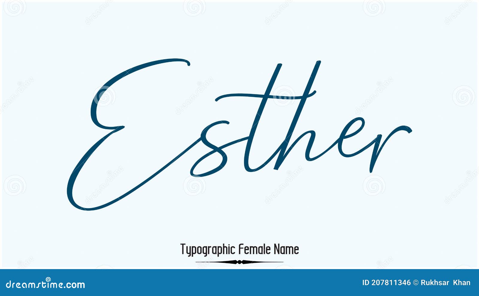 Esther Female Name - in Stylish Lettering Cursive Typography Text Stock ...