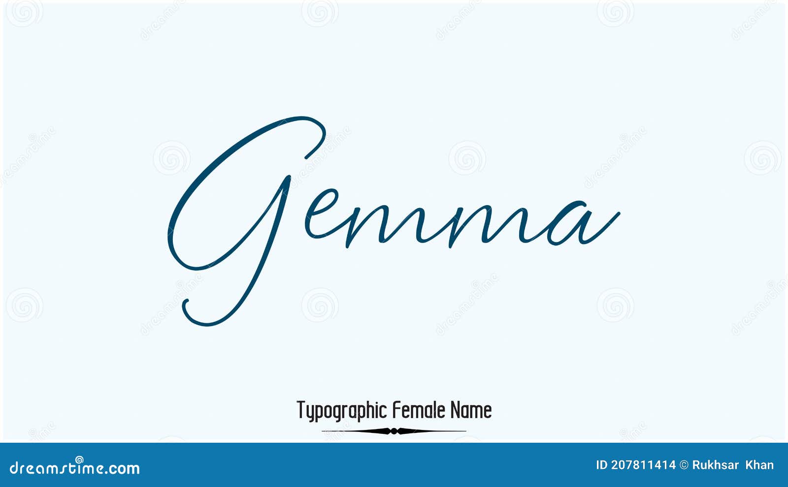 Gemma Female Name - in Stylish Lettering Cursive Typography Text on ...