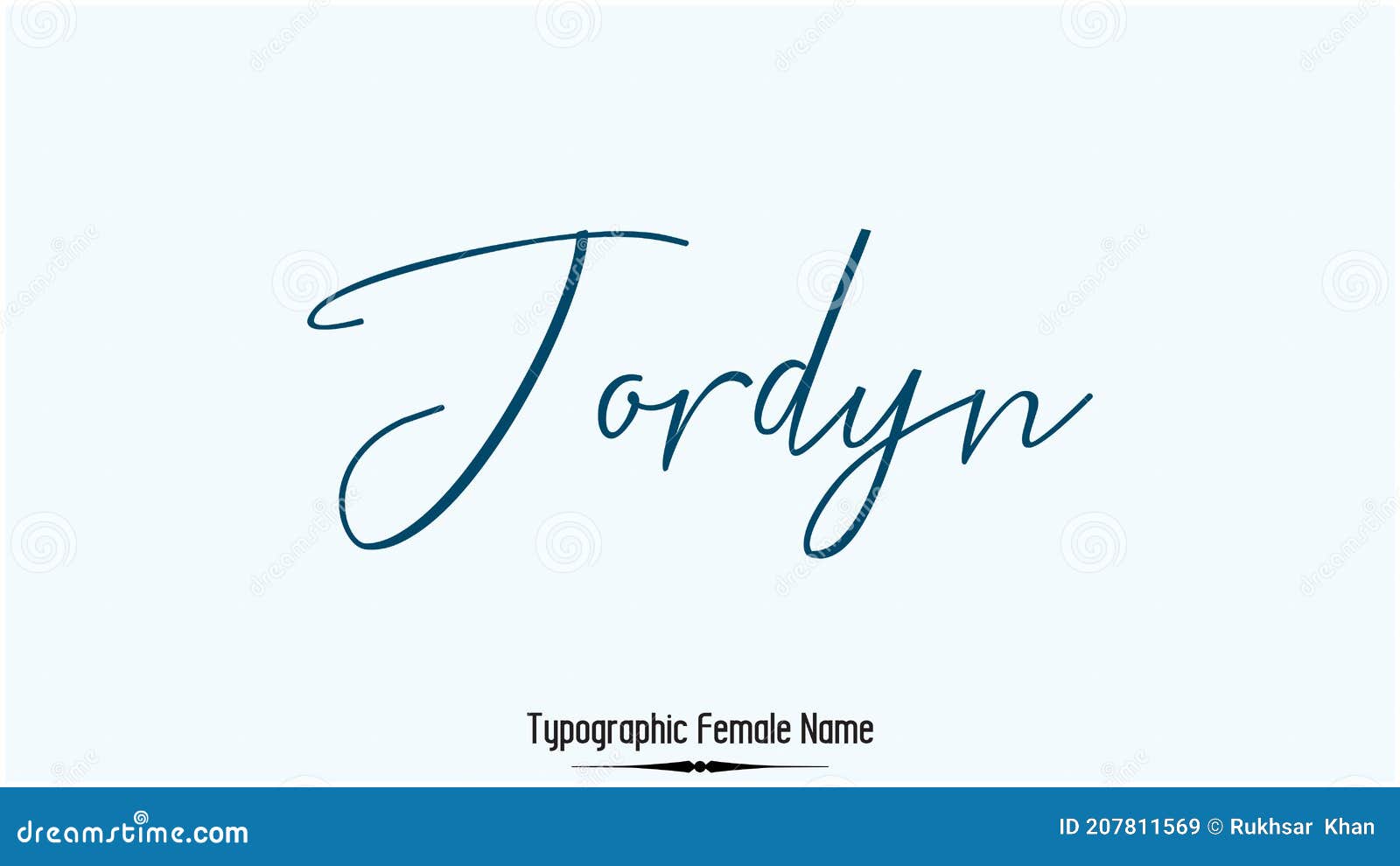 Jordyn Female Name - Beautiful Handwritten Lettering Modern Calligraphy ...