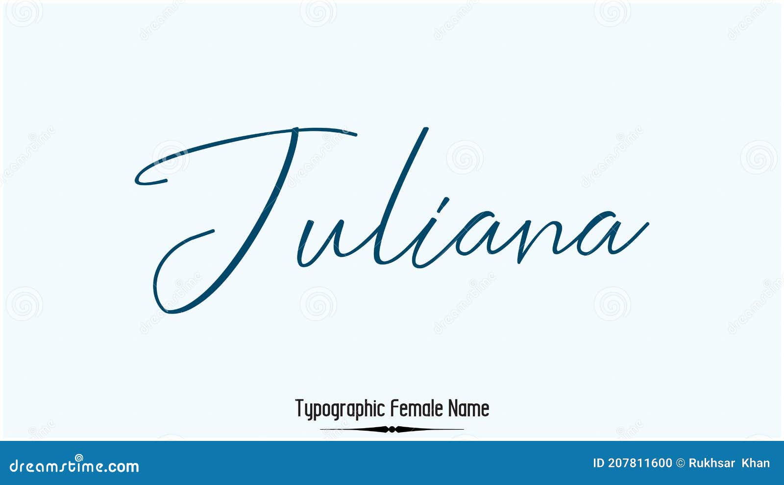 Juliana Female Name - in Stylish Lettering Cursive Typography Text ...