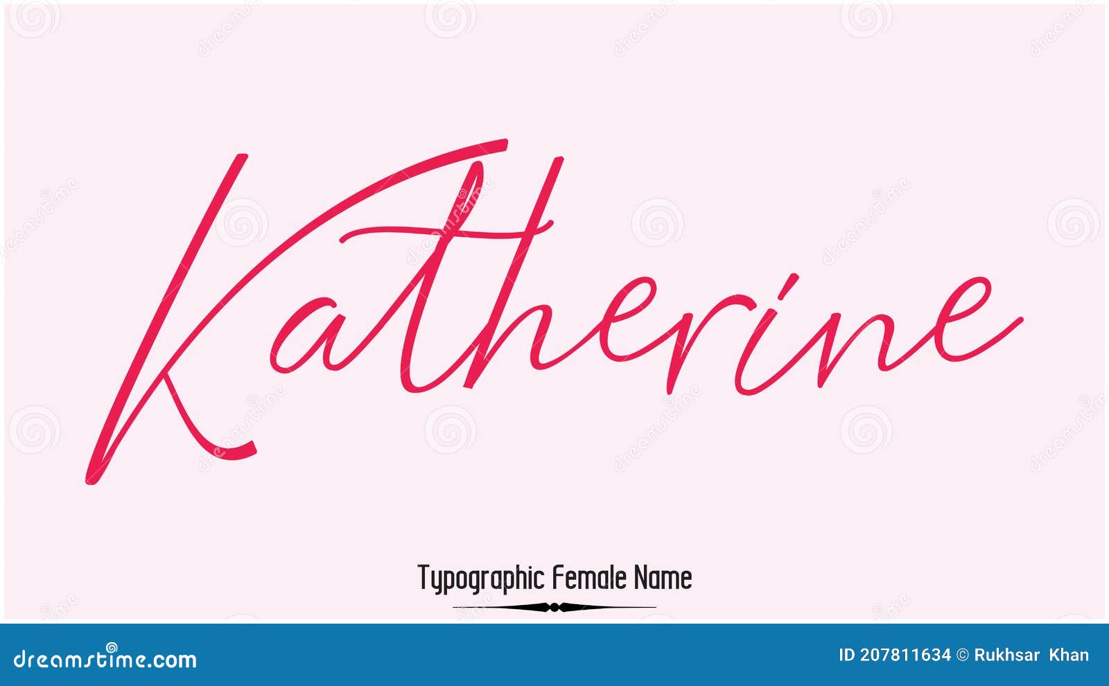 Katherine Woman S Name. Hand Drawn Lettering. Vector Calligraphy Text ...