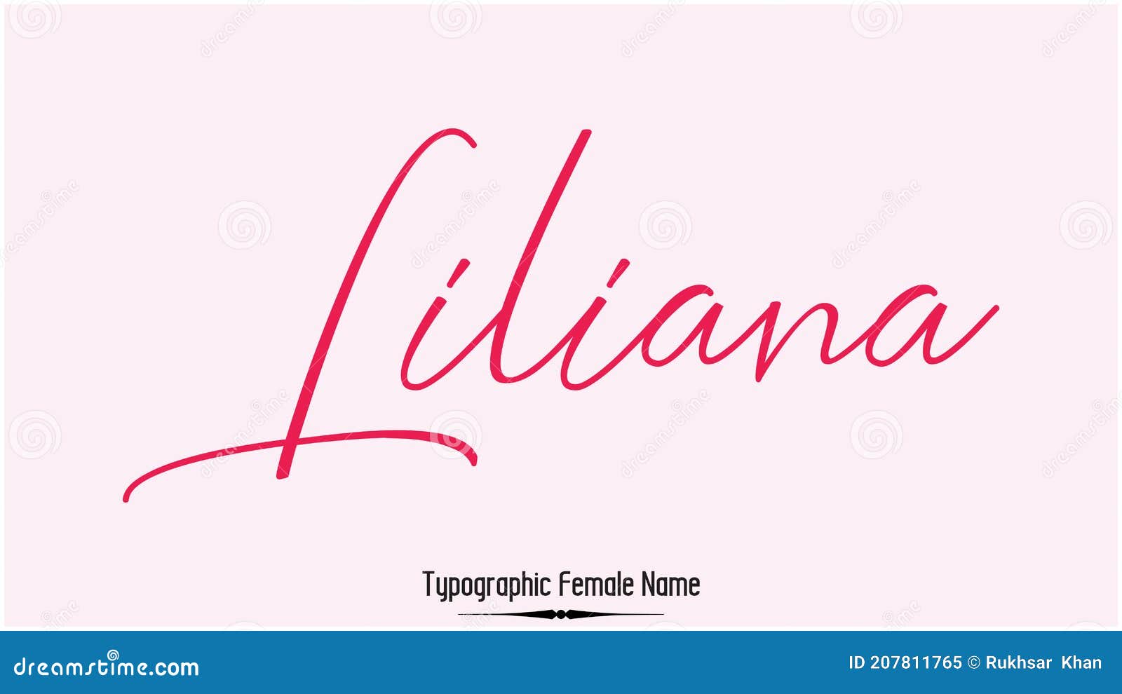 Liliana Woman S Name. Hand Drawn Lettering Stock Vector - Illustration ...