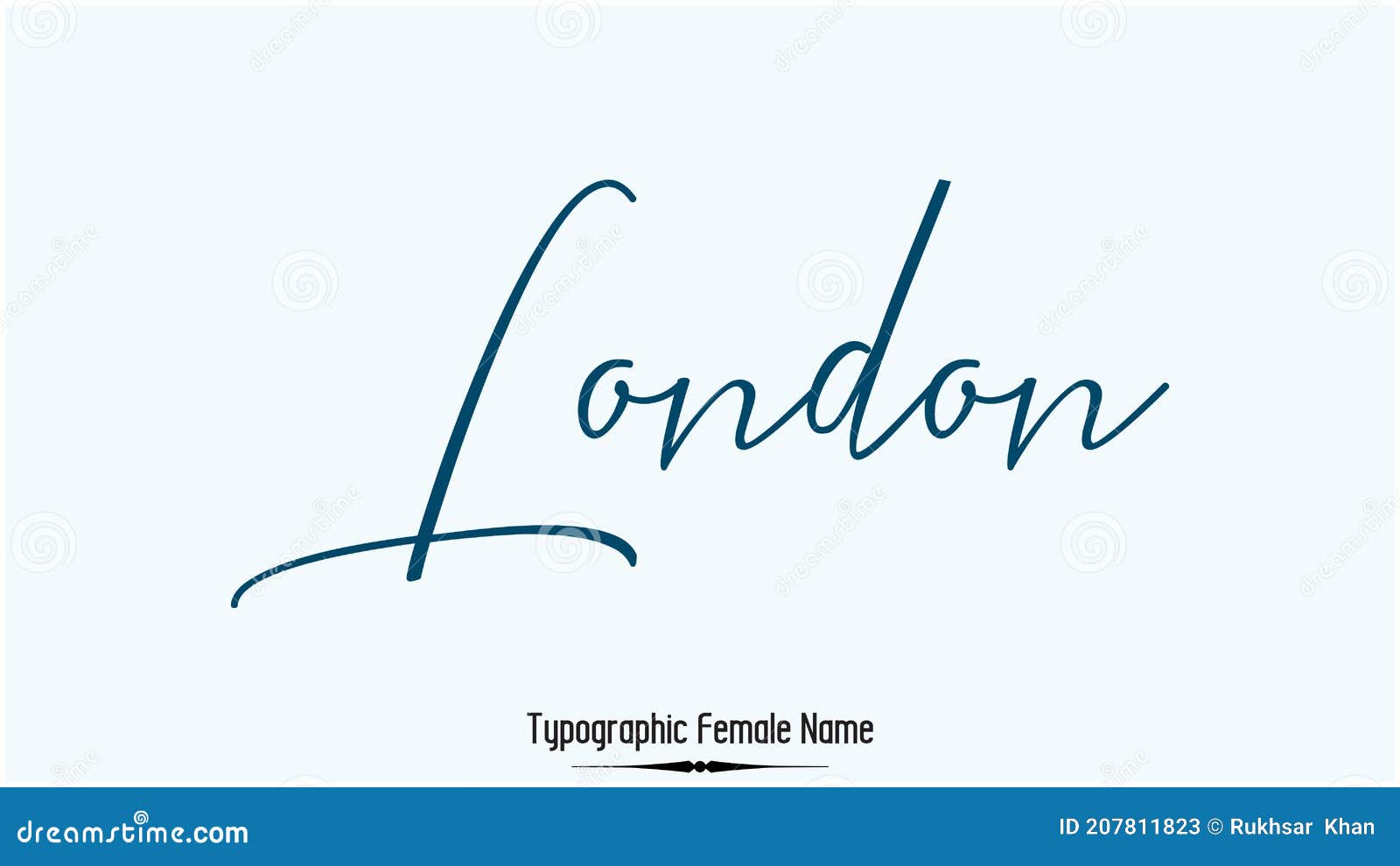 London Female Name - in Stylish Lettering Cursive Typography Text Stock ...