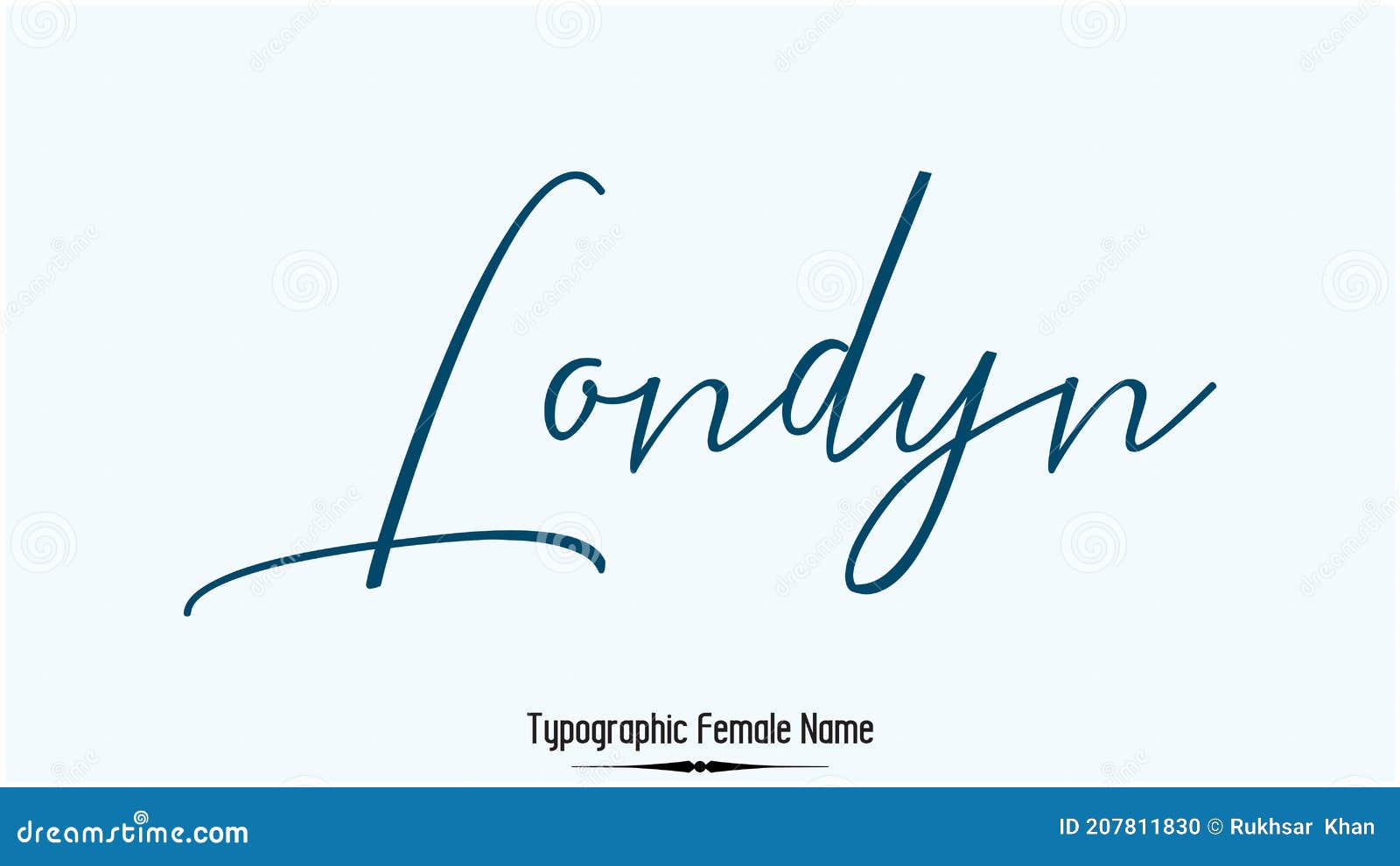 Londyn Female Name - Beautiful Handwritten Lettering Modern Calligraphy ...