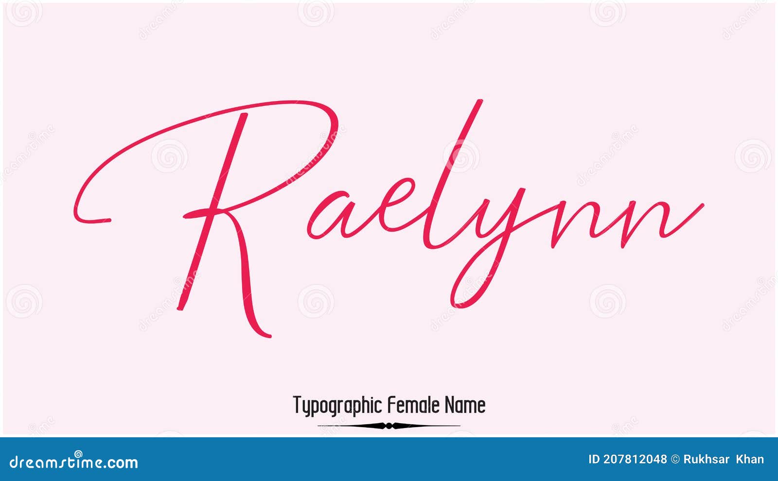Female Name - Raelynn Hand Drawn Lettering. Vector Typography Text ...