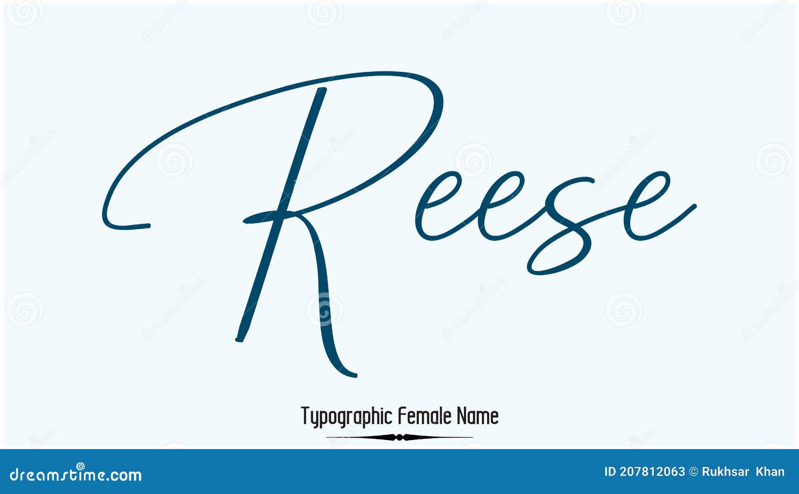Reese Female Name - in Stylish Lettering Cursive Typography Text Stock ...