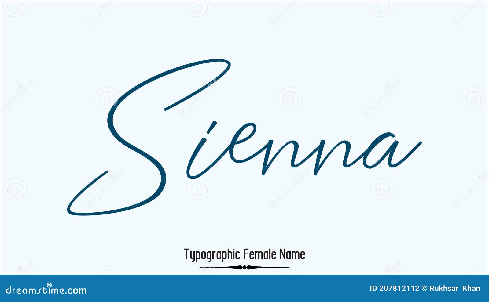 Sienna Female Name - Beautiful Handwritten Lettering Modern Calligraphy ...