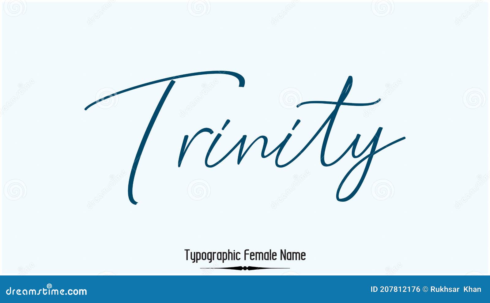 Trinity Female Name - in Stylish Lettering Cursive Typography Text ...