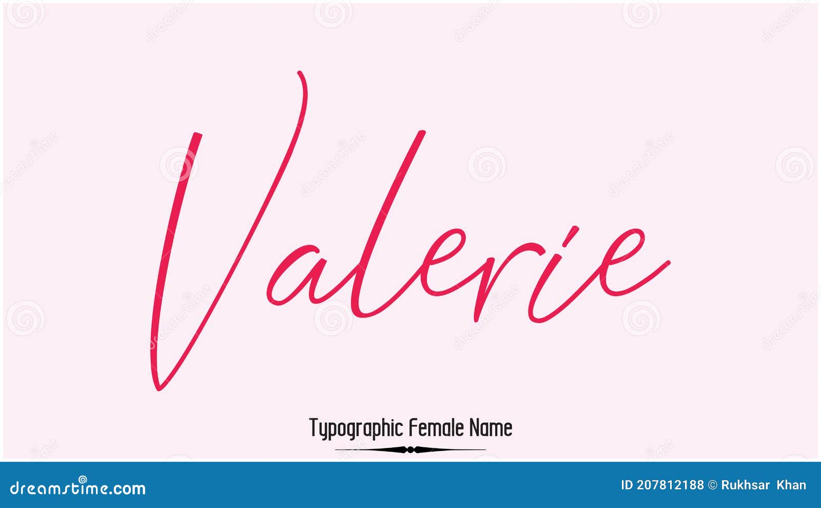 Valerie Woman S Name. Hand Drawn Lettering Stock Vector - Illustration ...