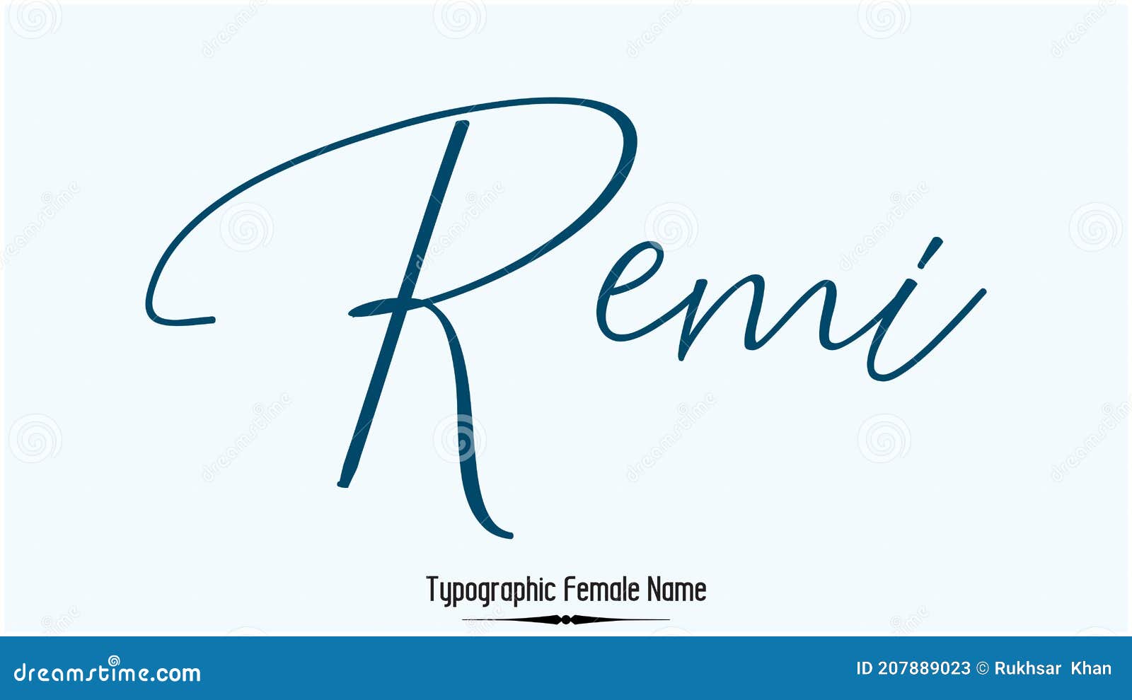 Remi Female Name - in Stylish Lettering Cursive Typography Text Stock ...