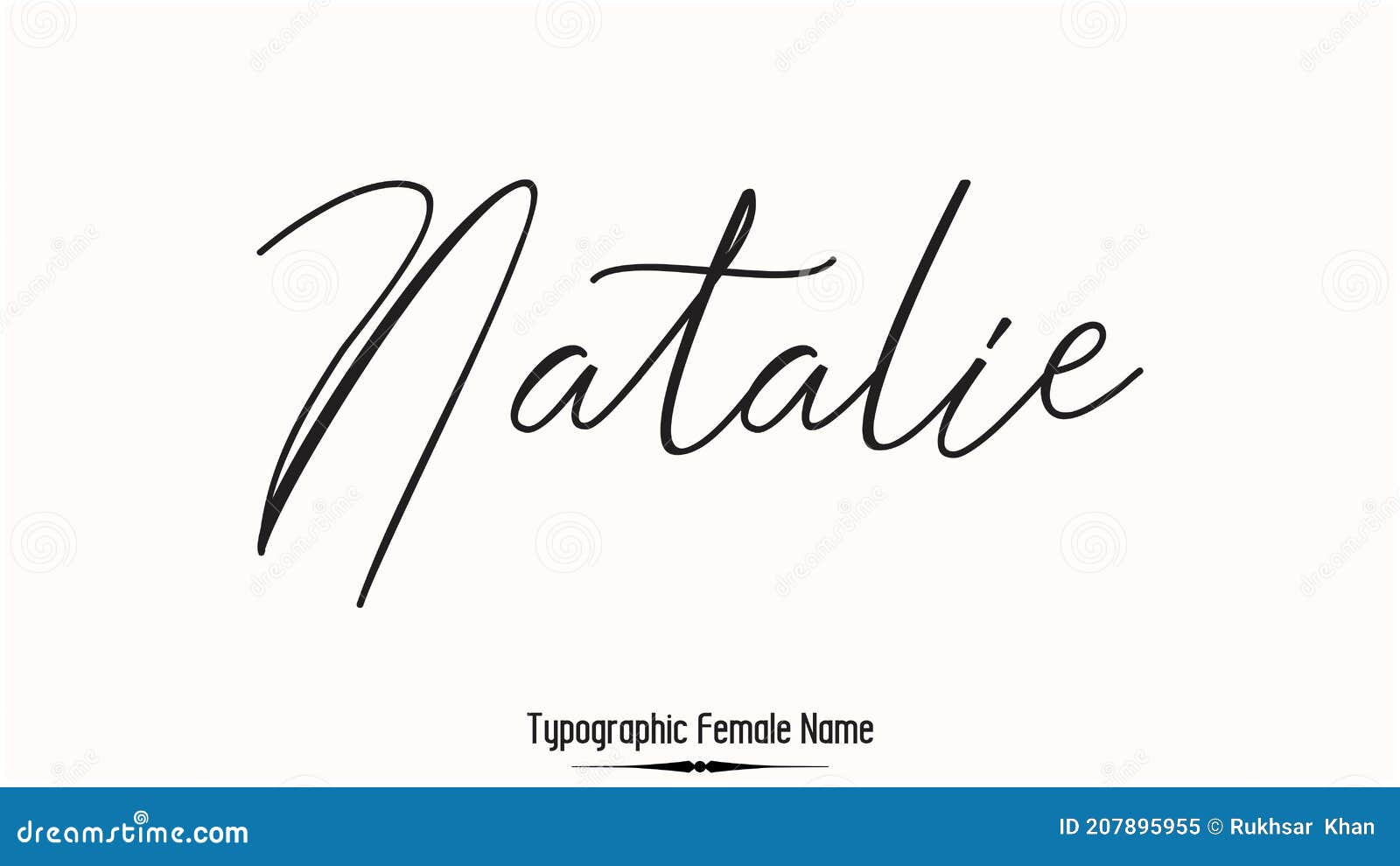 Natalie Female Name - Beautiful Handwritten Lettering Modern ...