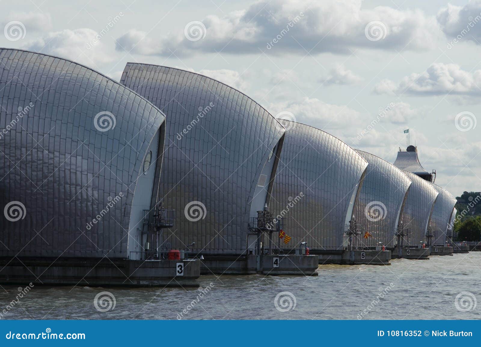 Thames Barrier stock photo. Image of london, europe, architecture ...