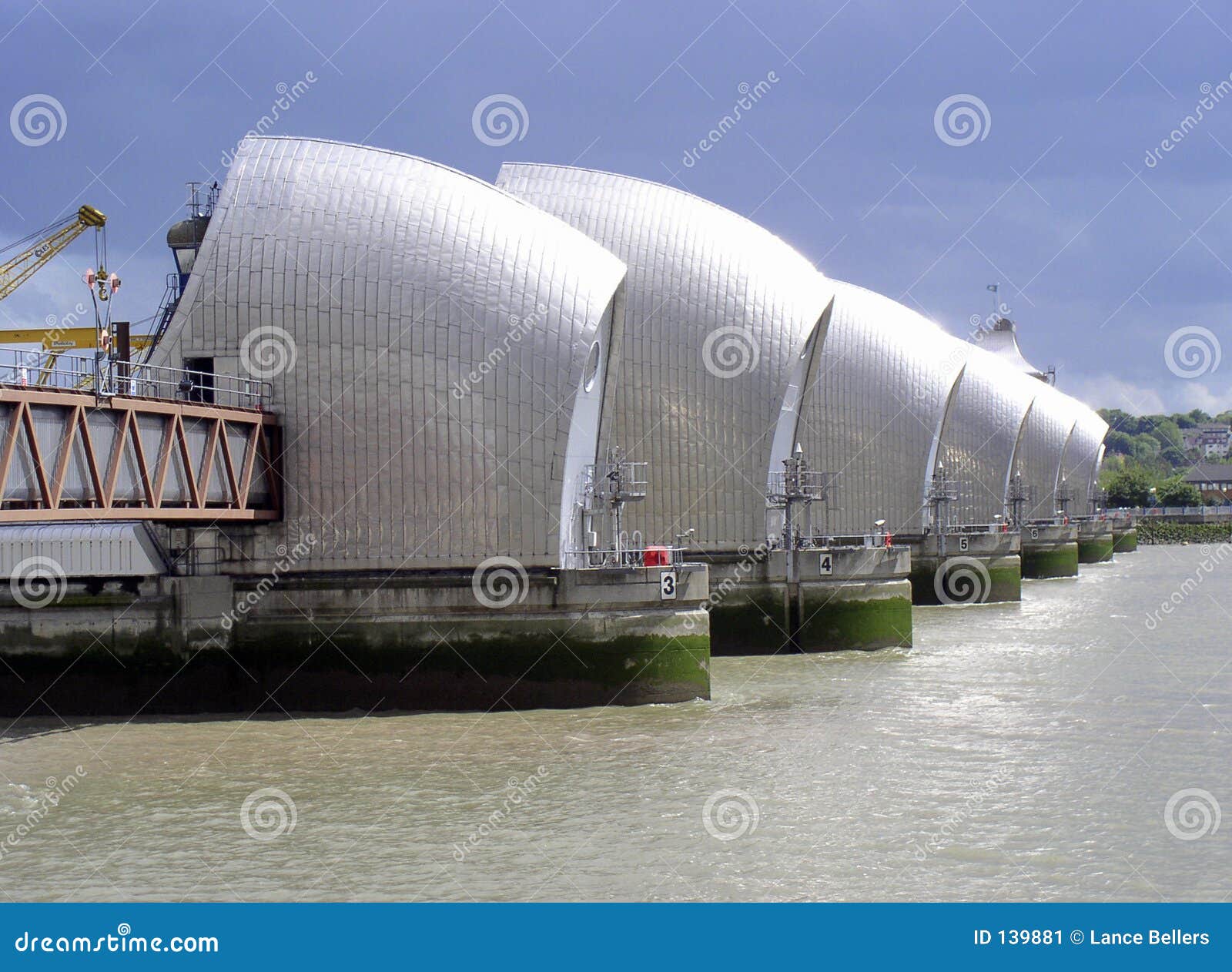Thames Barrier stock image. Image of engineering, reflective - 139881