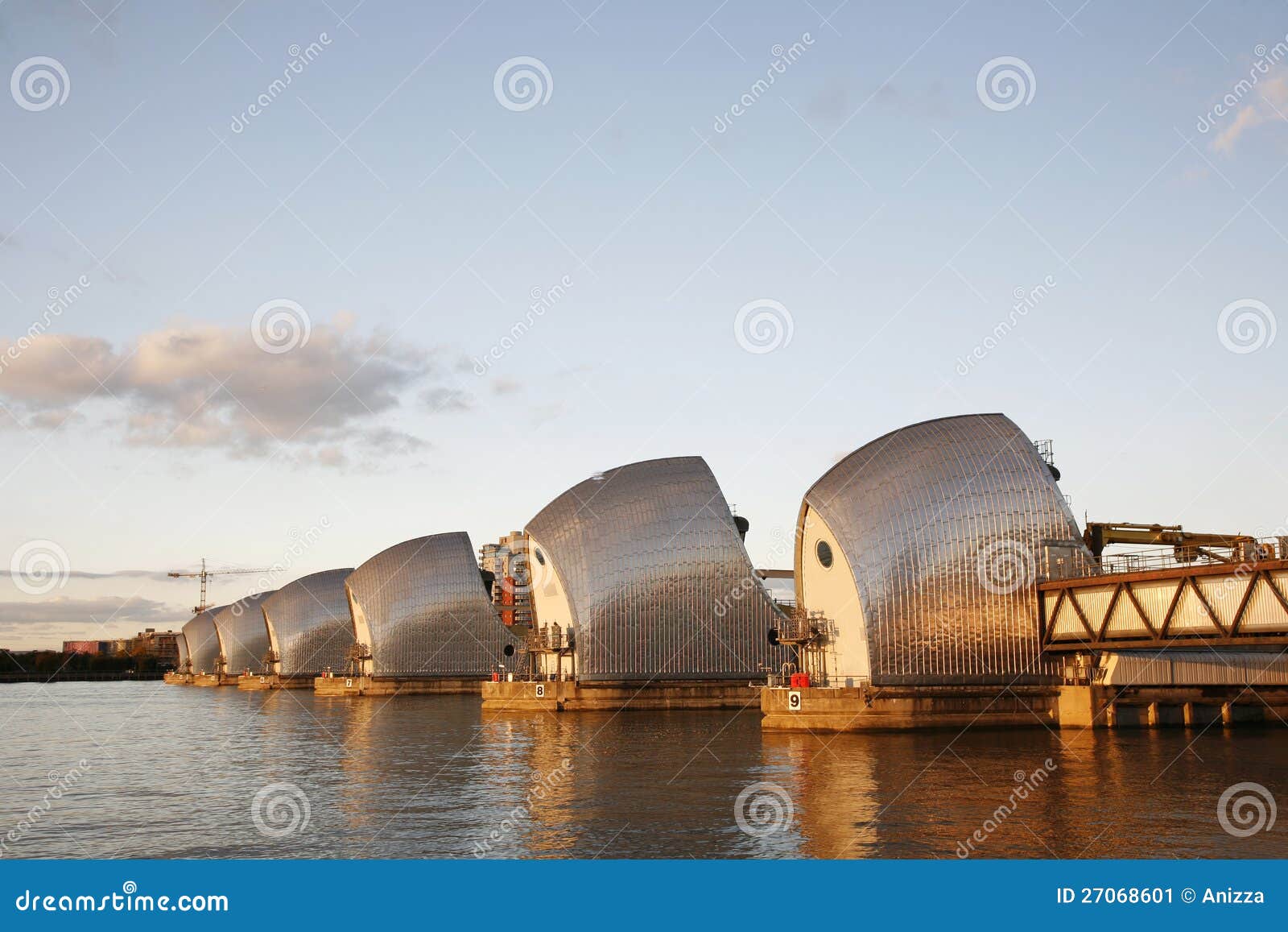 Thames barrier stock image. Image of britain, river, metallic - 27068601
