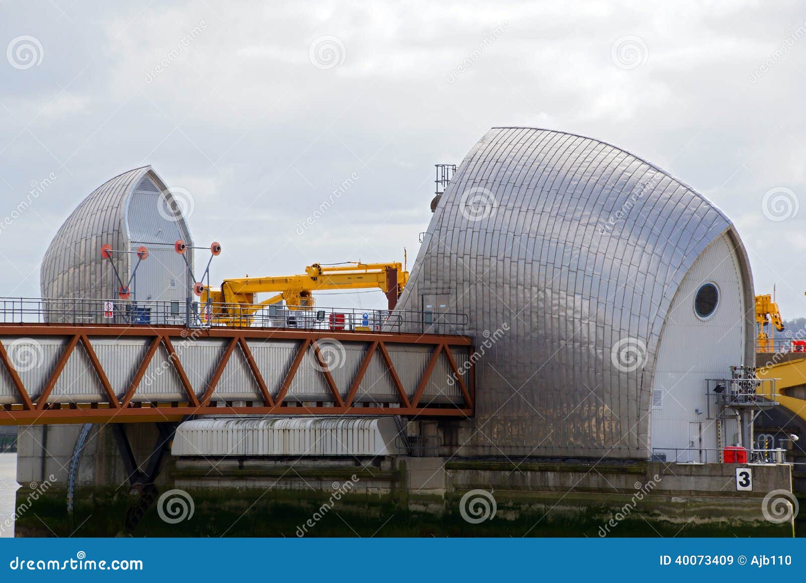 Thames Barrier stock image. Image of silver, cloudy, defence - 40073409