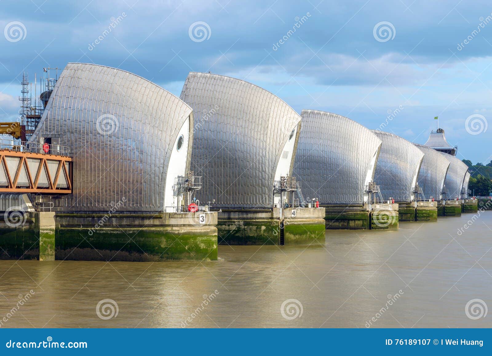 Thames Barrier in London, UK Stock Image - Image of environment ...