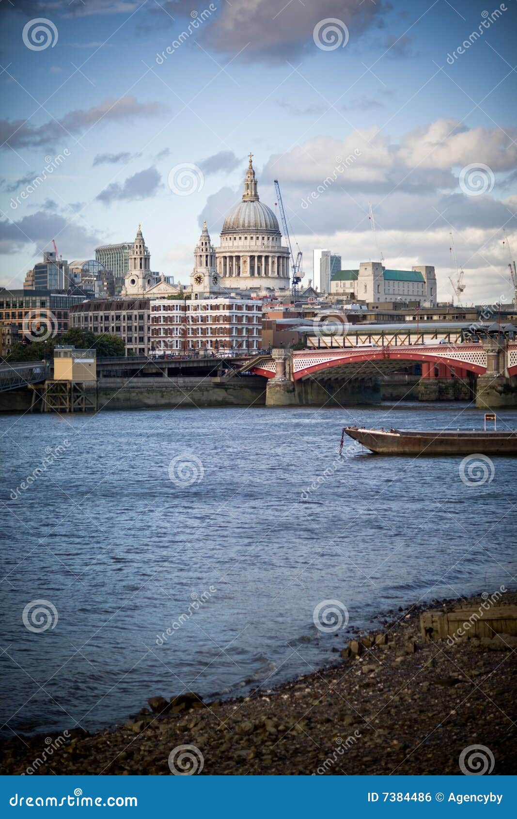 Thames embankment stock photo. Image of landscape, cathedral - 7384486