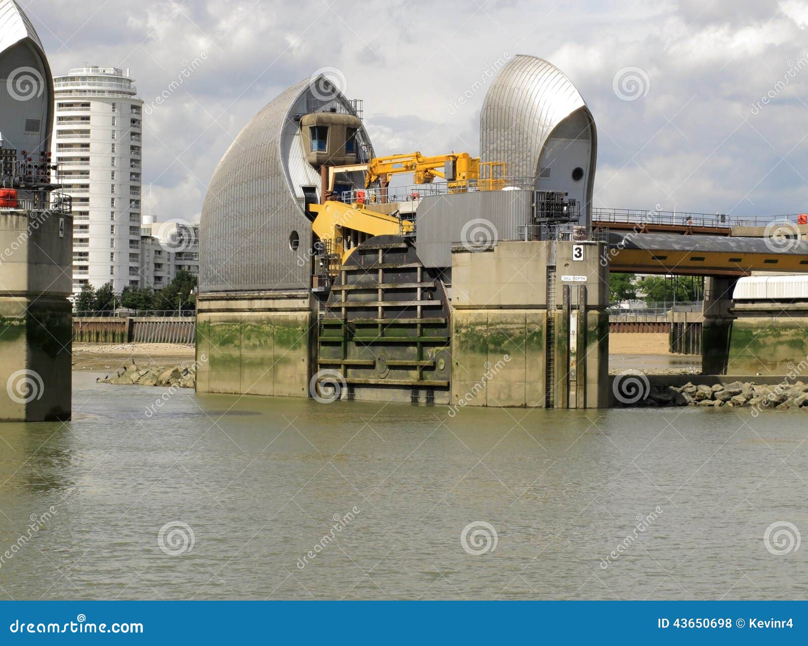 Thames Tidal Barrier stock photo. Image of riverside - 43650698