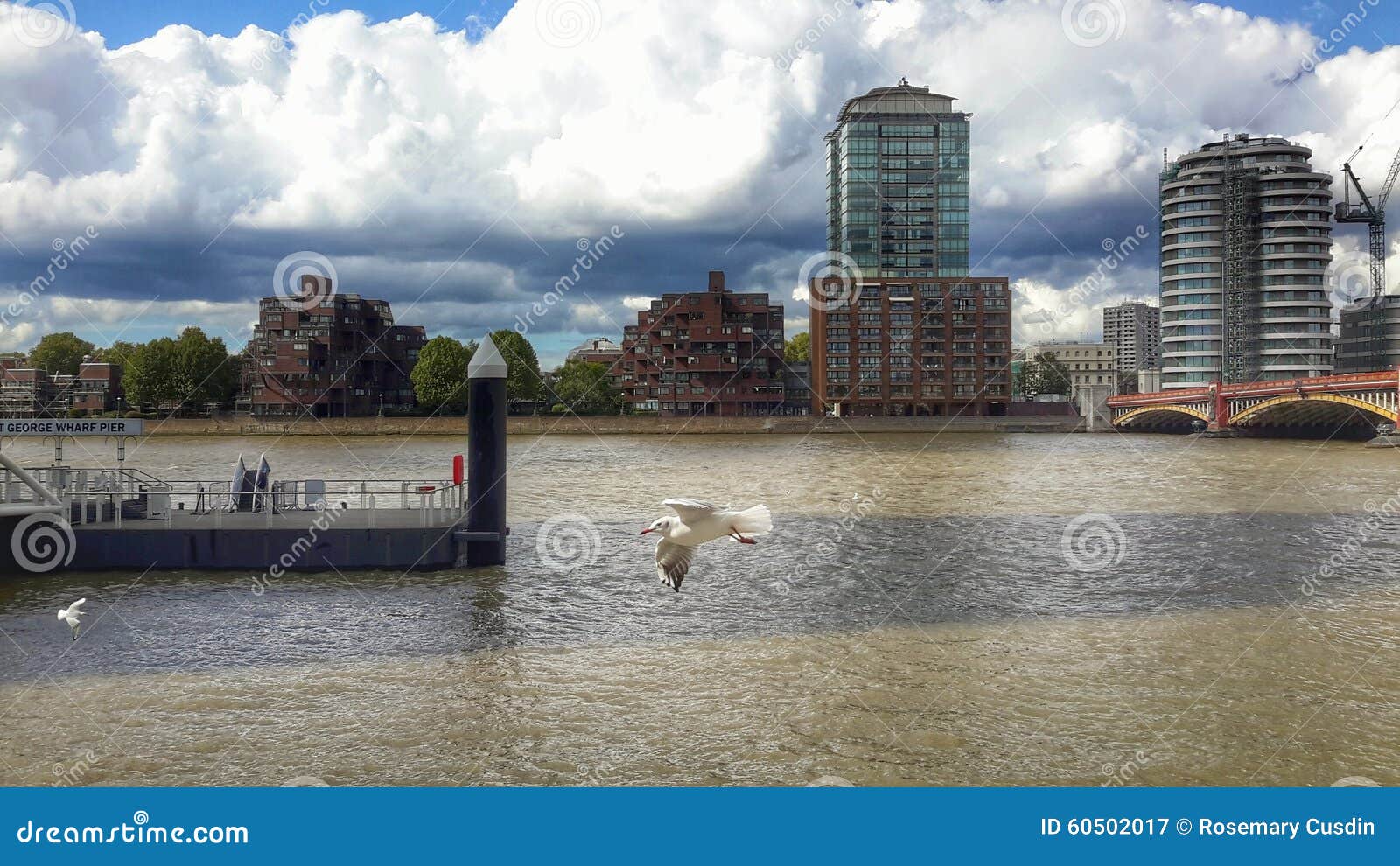 Thames View stock image. Image of thames, vauxhall, towerblocks - 60502017