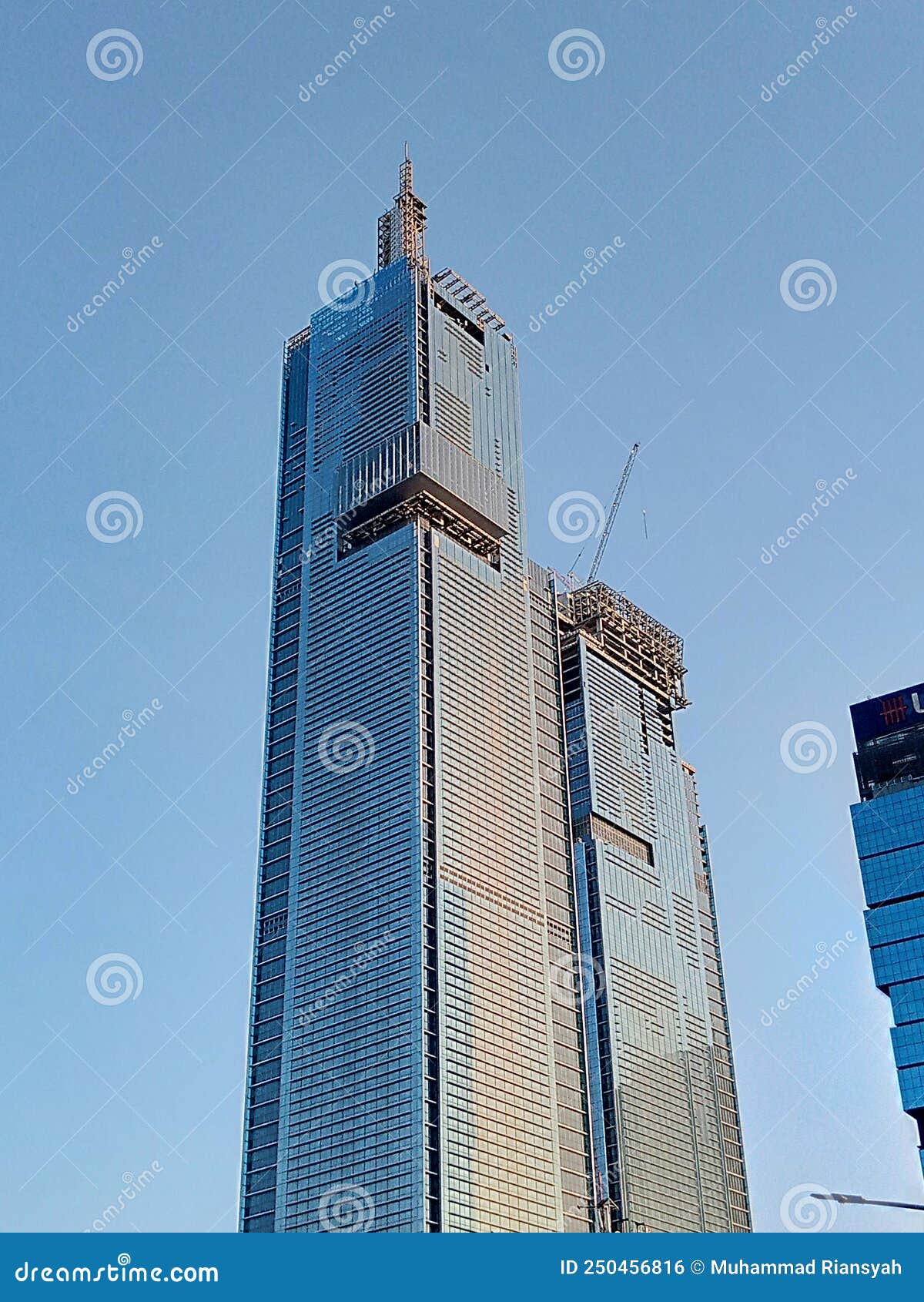 Thamrin Nine Tower 1 Project at Morning Stock Photo - Image of morning ...