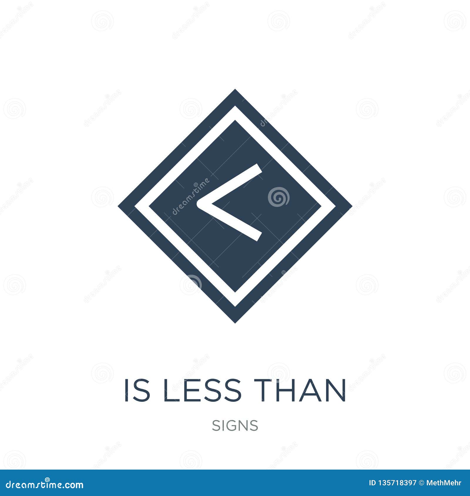 Is less Than Icon in Trendy Design Style. is less Than Icon Isolated on ...