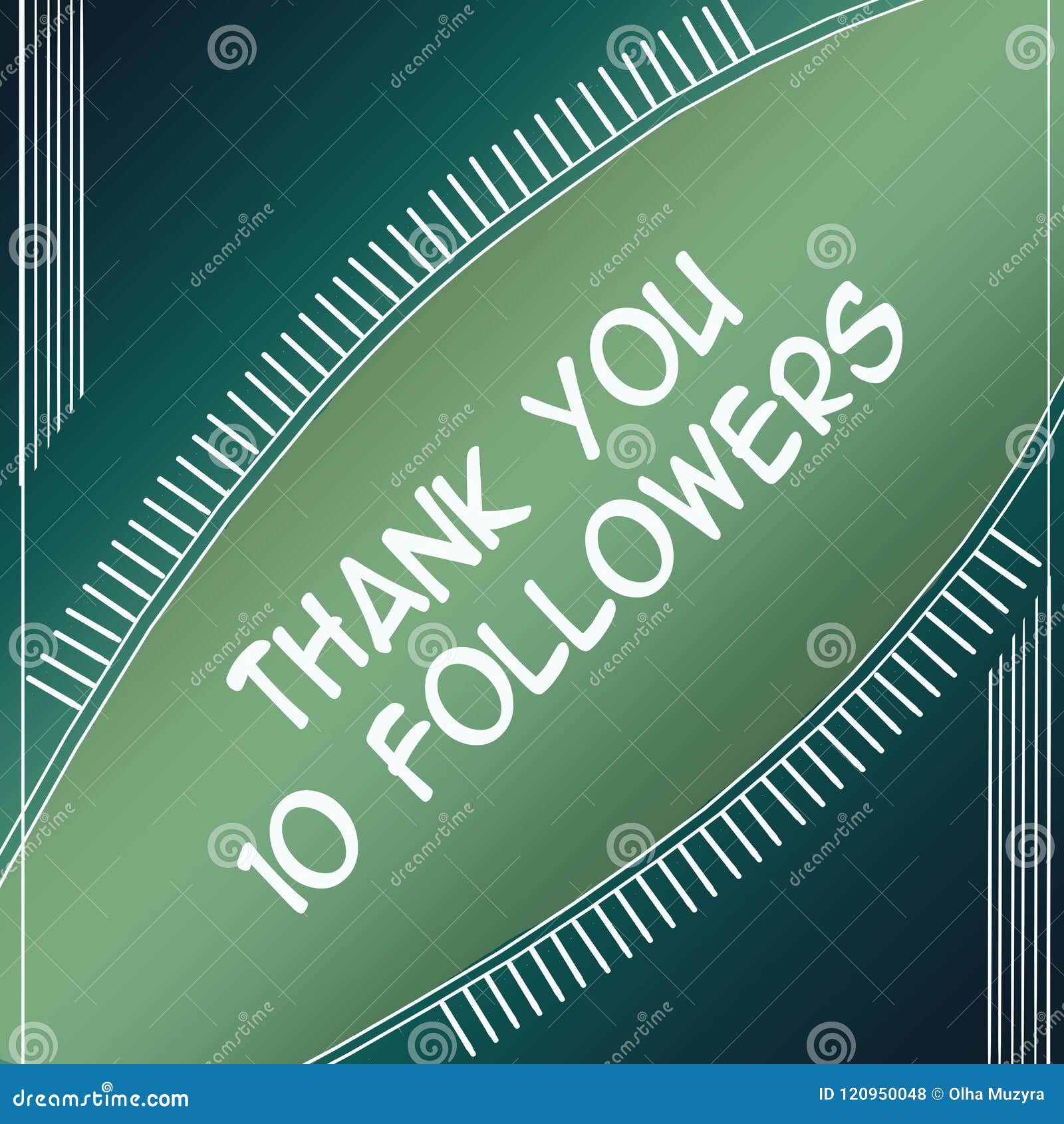 Thank followers 10 green stock illustration. Illustration of post ...
