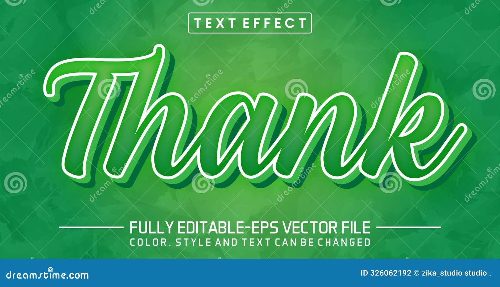 Thank Text Editable Style Effect Stock Illustration - Illustration of ...