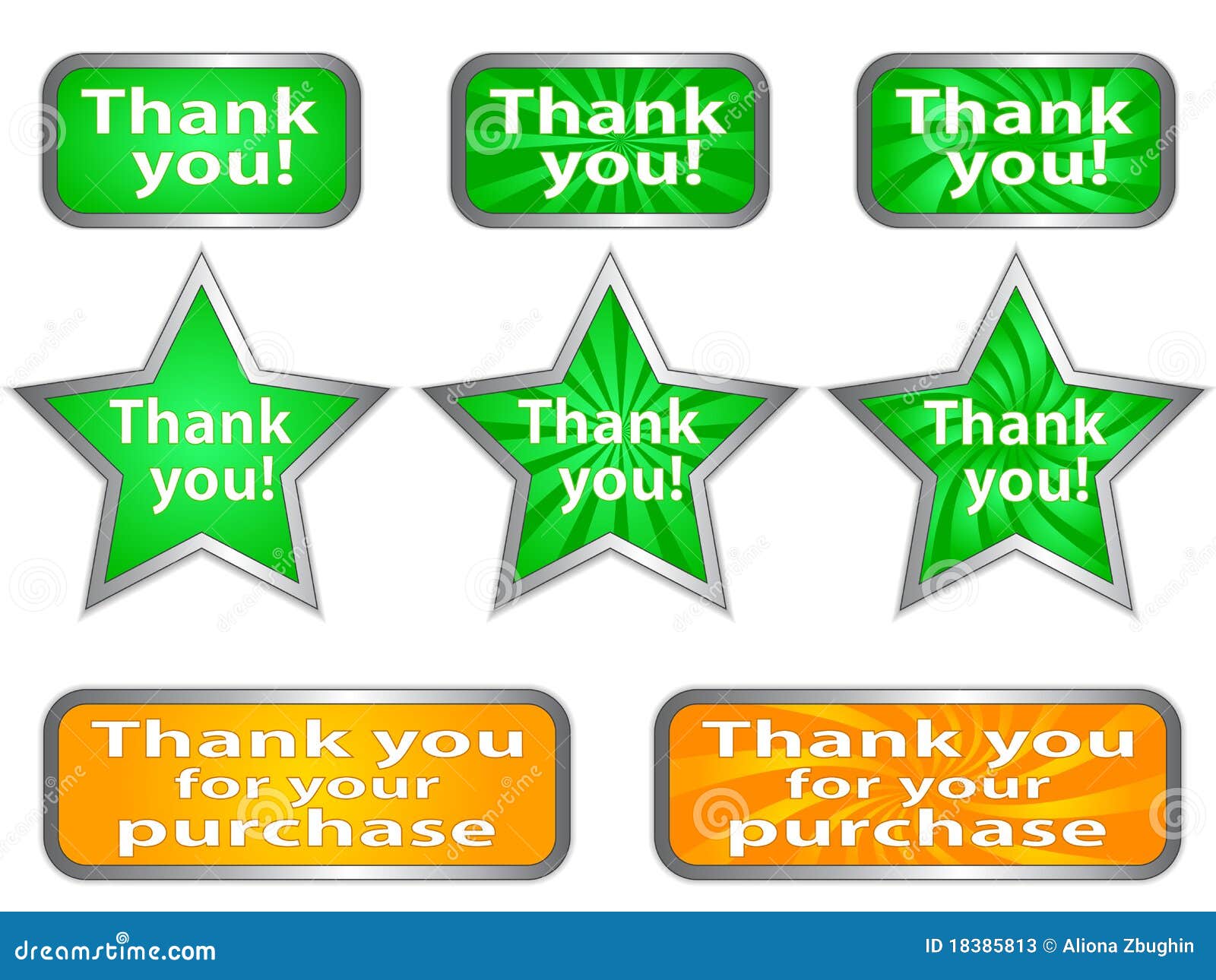 Thank you buttons stock vector. Illustration of dialog - 18385813