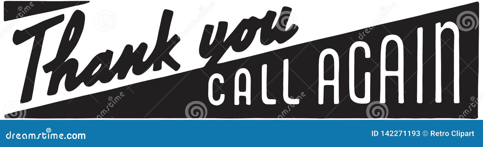 Thank You Call Again 10 stock illustration. Illustration of fifties ...
