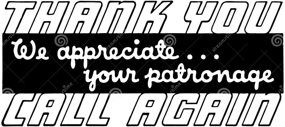 Thank You Call Again 4 stock vector. Illustration of clip - 42094273