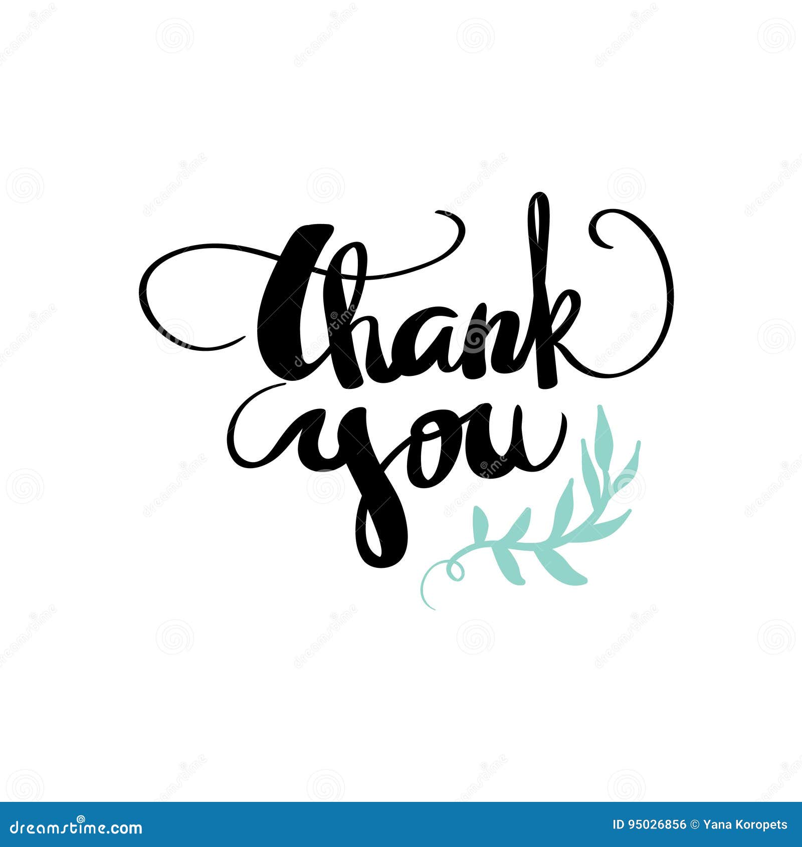 Thank You Calligraphy Design Stock Vector - Illustration of banner ...