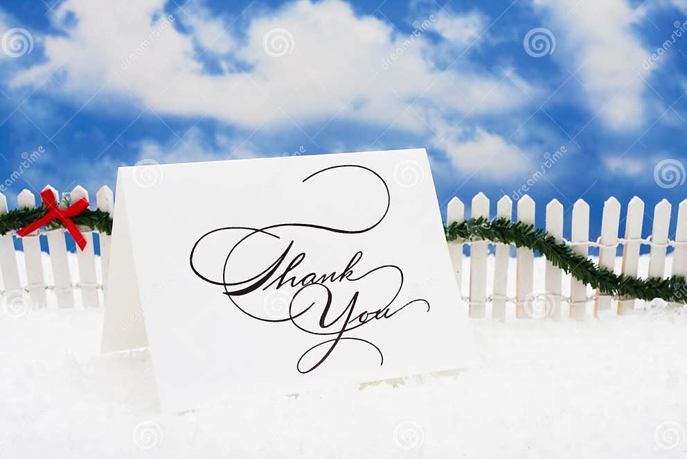 Thank You Card stock photo. Image of copy, clouds, cold - 7170204
