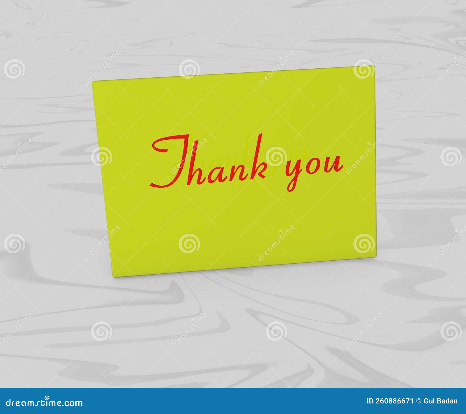 Thank You Card 3d Render Wallpaper Text Stock Illustration ...