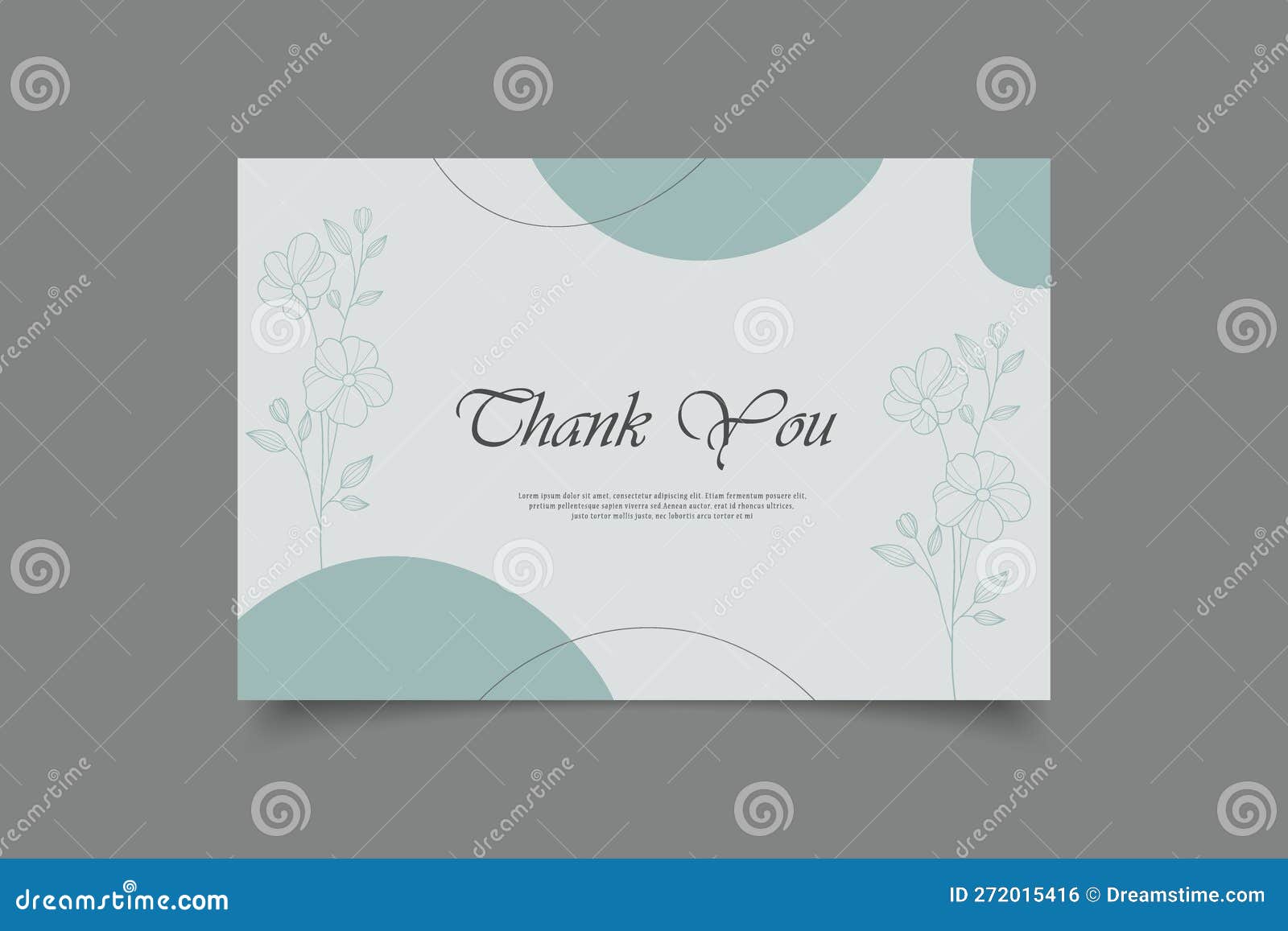 Thank You Card Template Design Stock Vector - Illustration of banner ...